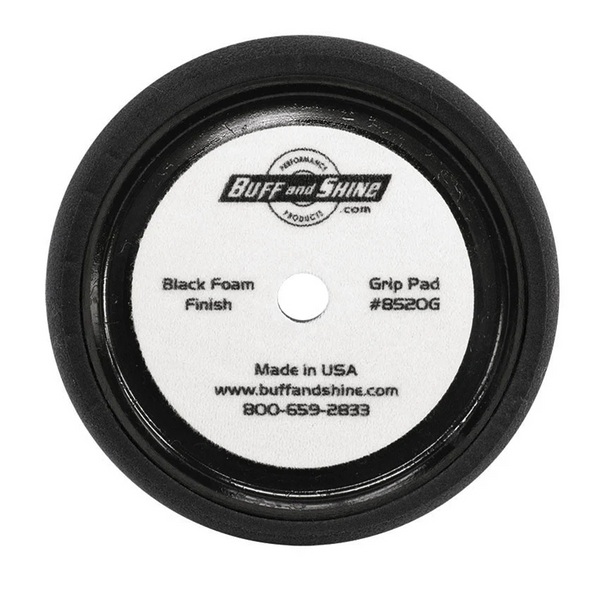 Buff and Shine 8" Black Curved Back Foam Grip Pad 8520G 7" Plate ...
